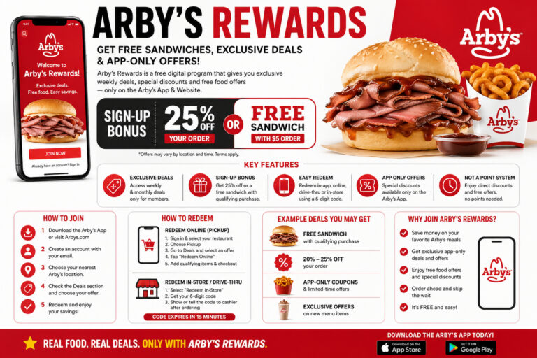 Arby’s Rewards Guide 2026: How to Get Free Sandwiches, App Deals, and ...